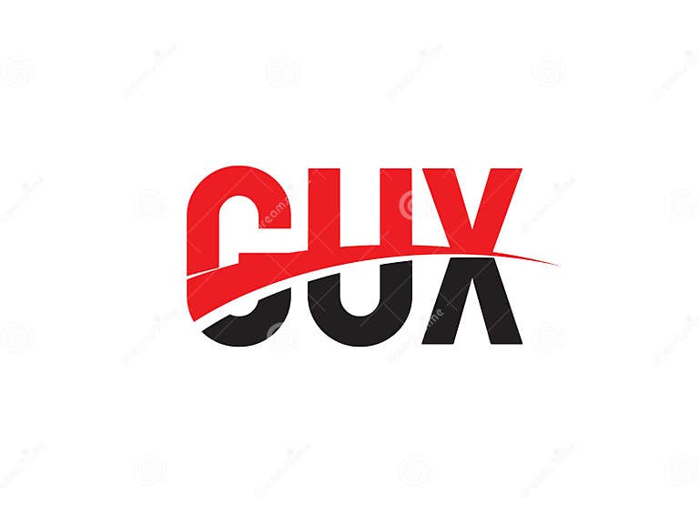 GUX Letter Initial Logo Design Vector Illustration Stock Vector ...