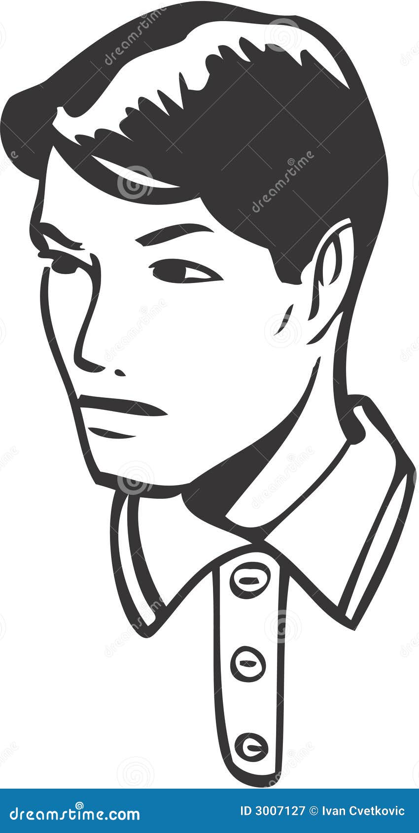 Guy stock illustration. Illustration of handsome, drawing - 3007127