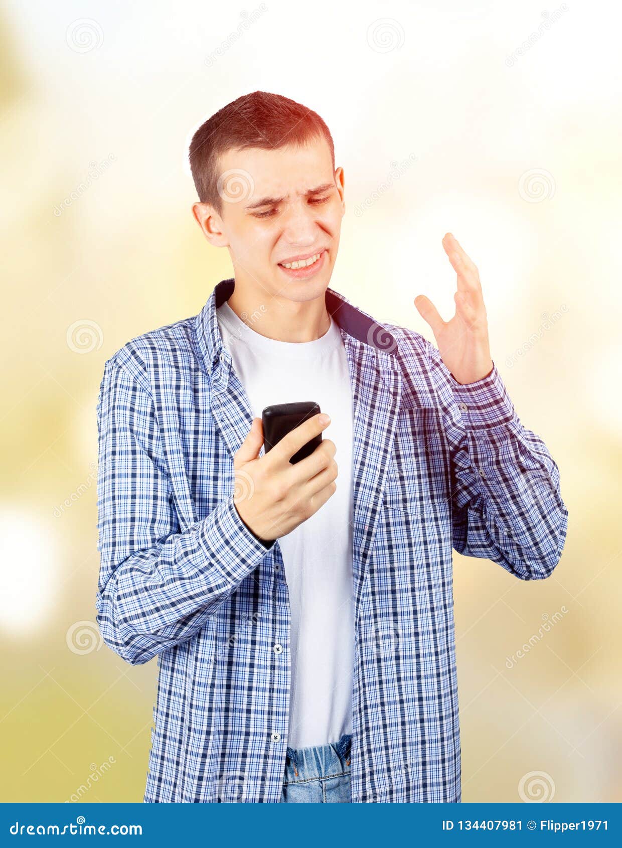 The Guy is Angry by Receiving SMS Stock Image - Image of male, driving ...