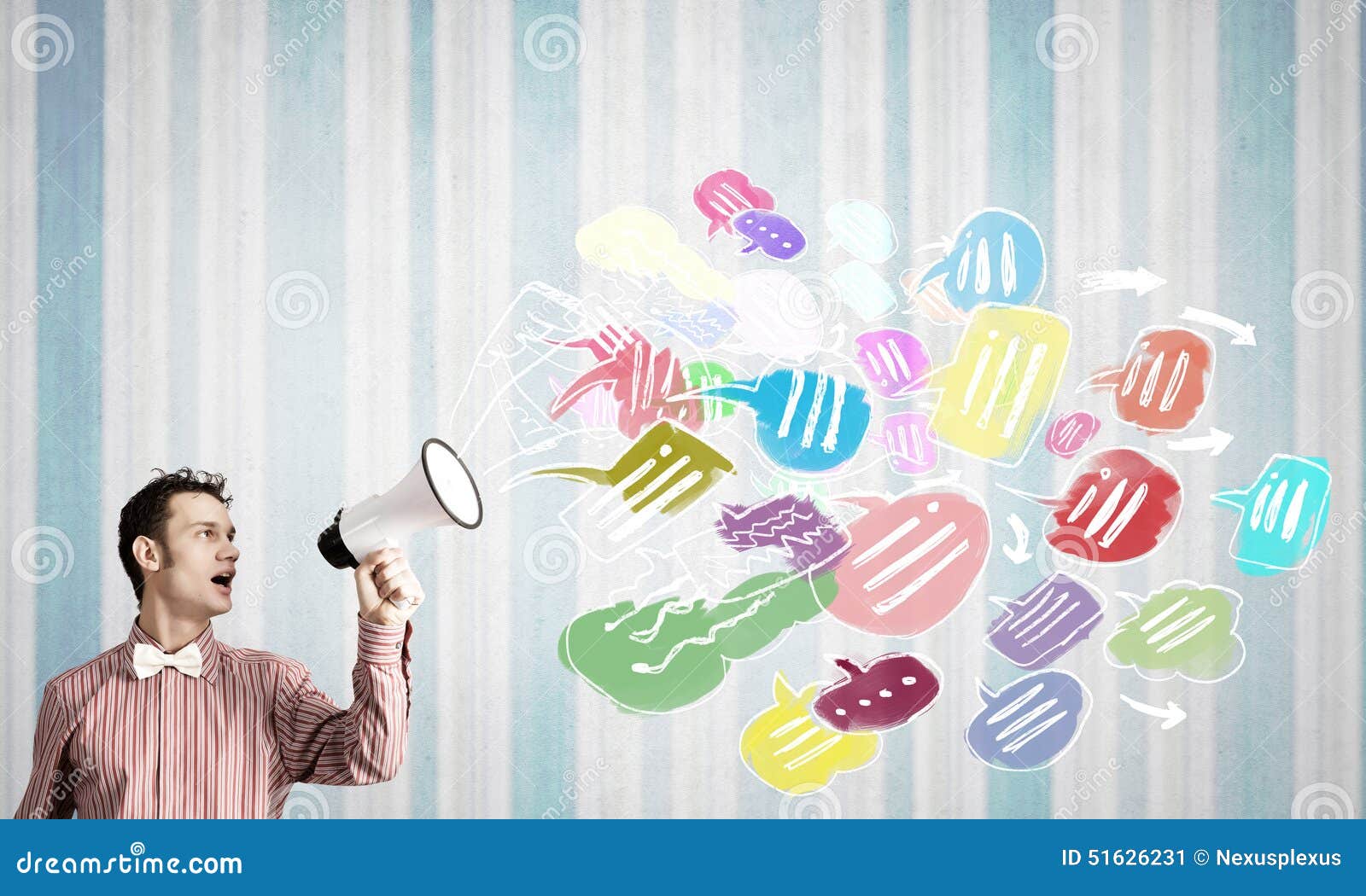 Guy announcing something stock image. Image of success - 51626231