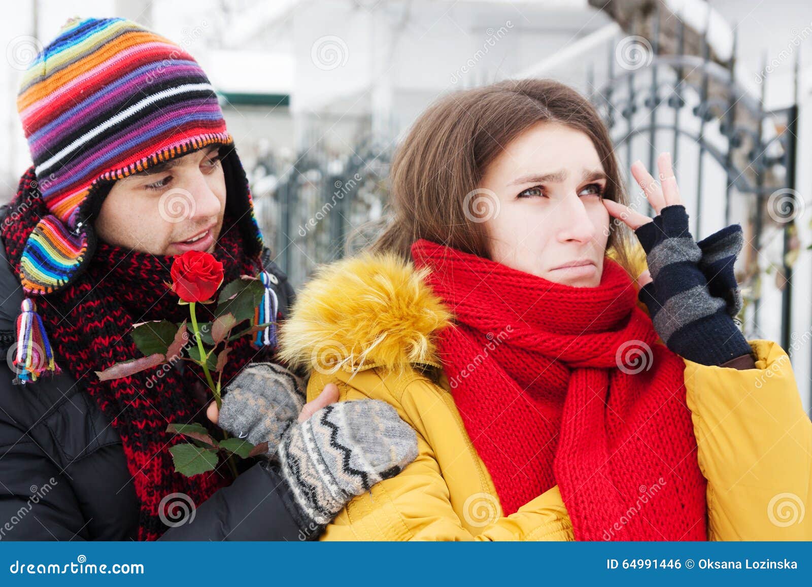 The guy asks forgiveness stock photo. Image of adult - 64991446