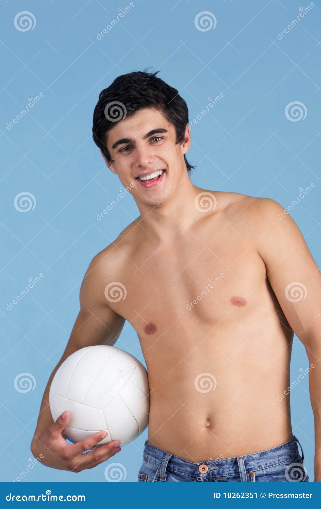 Guy with ball stock image. Image of male, healthy, isolated - 10262351