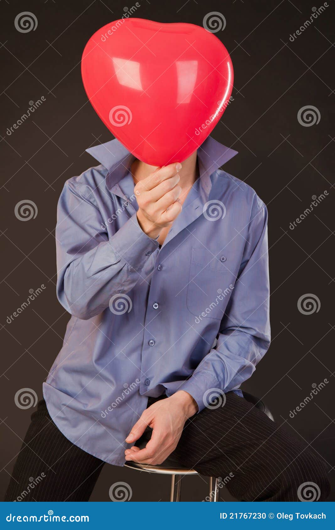 Guy with balloon stock photo. Image of formalwear, february - 21767230