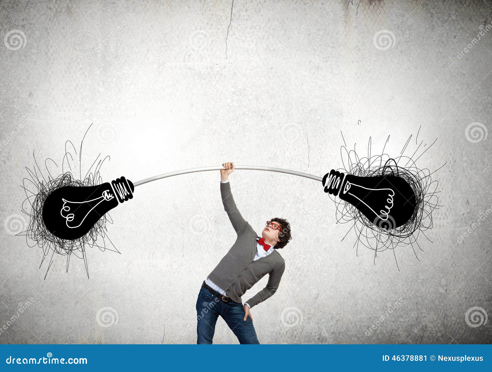 Guy with barbell stock image. Image of manager, lifter - 46378881