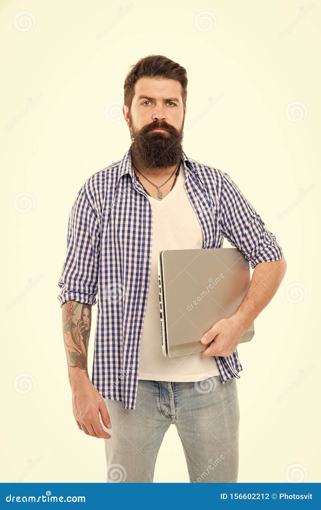 Guy Bearded Man Brutal Web Developer. Social Media Marketing Expert ...