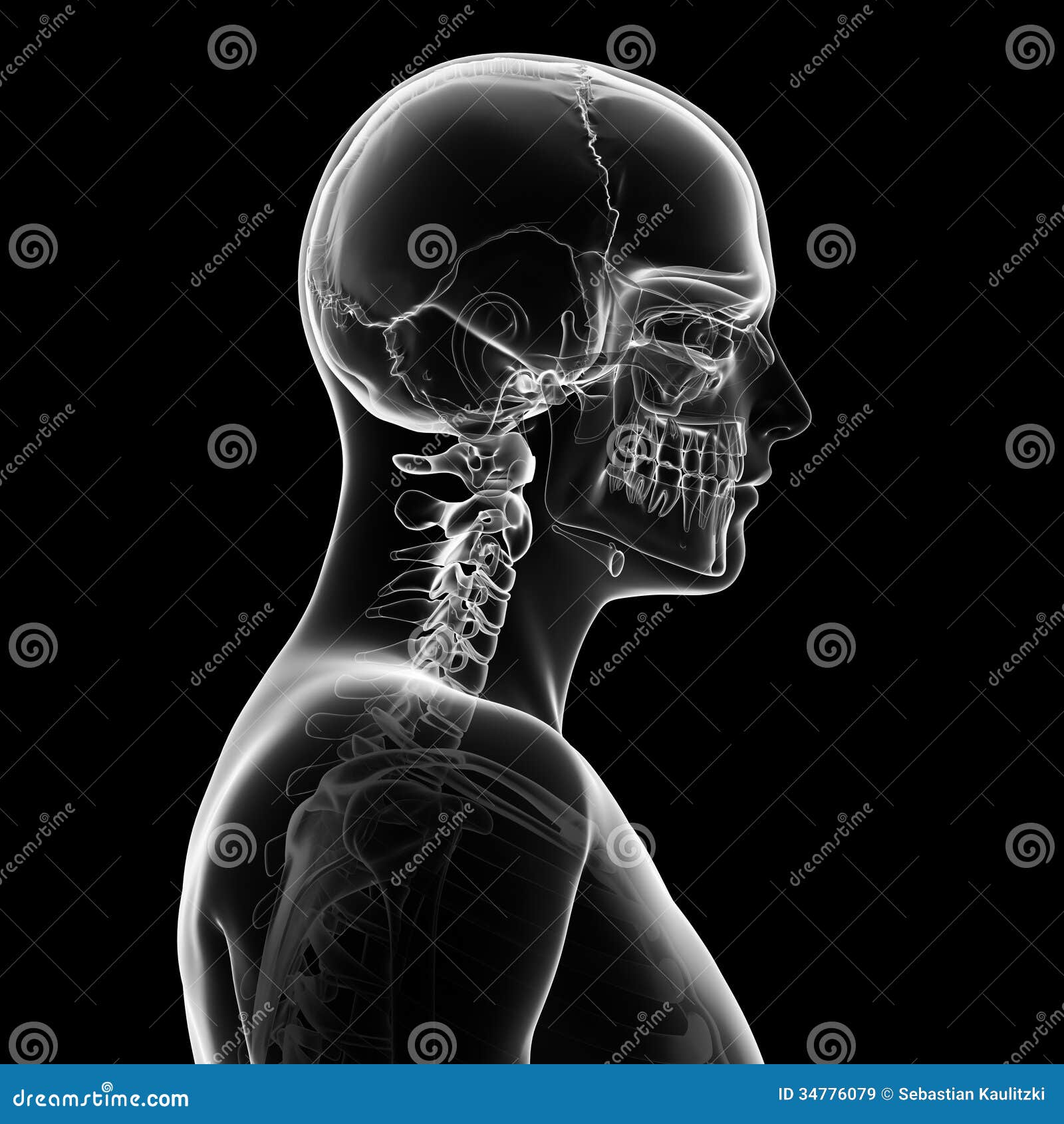 Guy bending his neck stock illustration. Illustration of black - 34776079