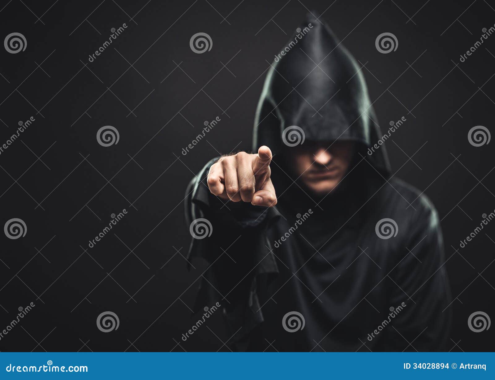 Guy in the Black Robe Indicates You Stock Photo - Image of criminal ...