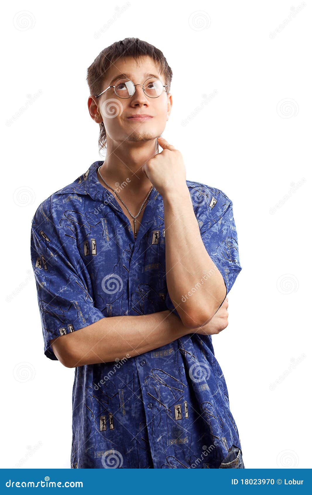 Guy in the Blue Shirt Series Stock Photo - Image of expression, model ...