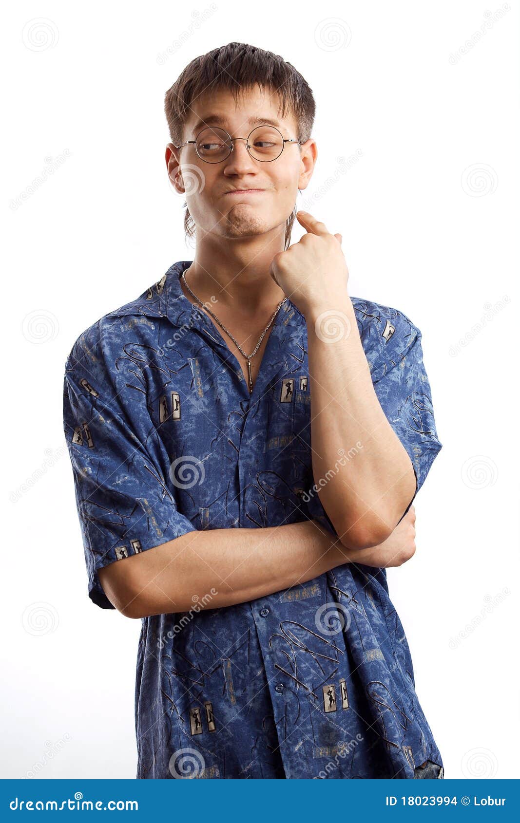 Guy in the Blue Shirt Series Stock Photo - Image of modest, blonde ...