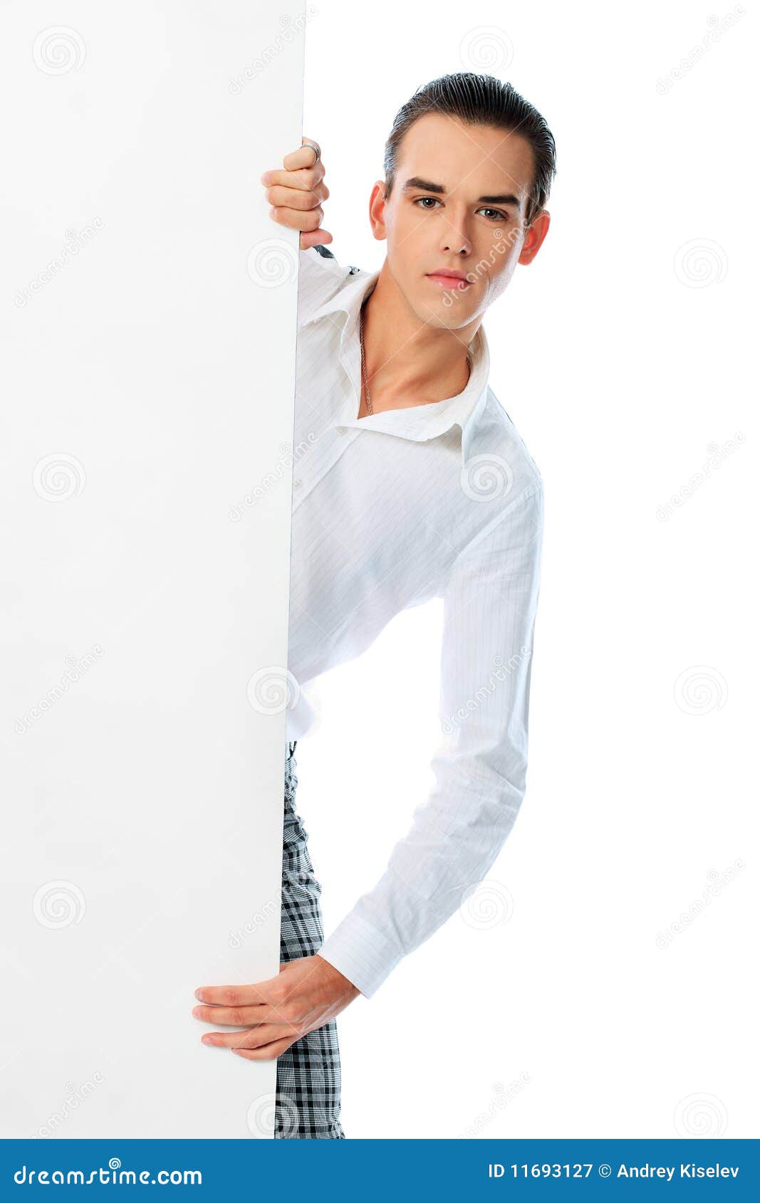 Guy with a board stock image. Image of caucasian, hand - 11693127