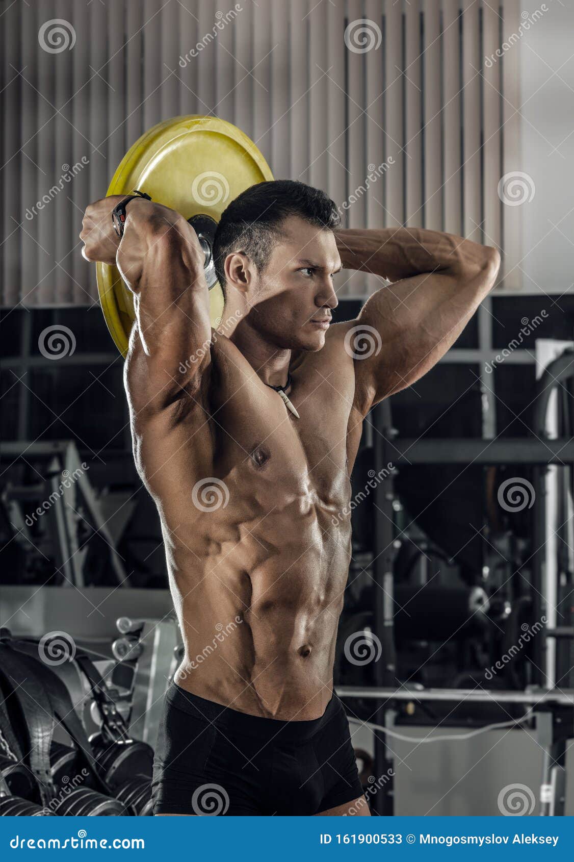 Guy Bodybuilder with Barbell Stock Image - Image of muscles, exercise ...