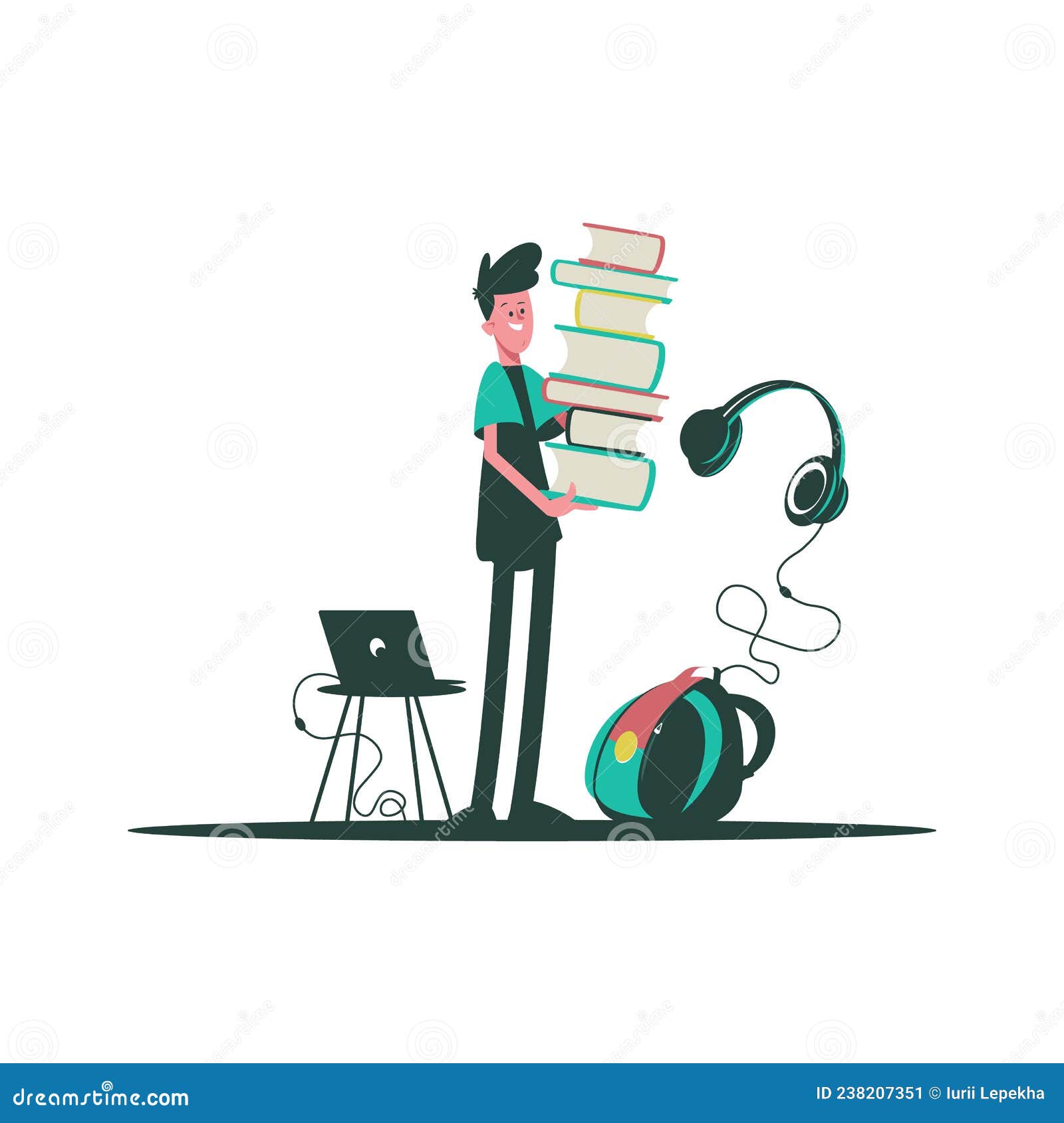 Guy with the Books is Self-educating. Online Education, Knowledge ...