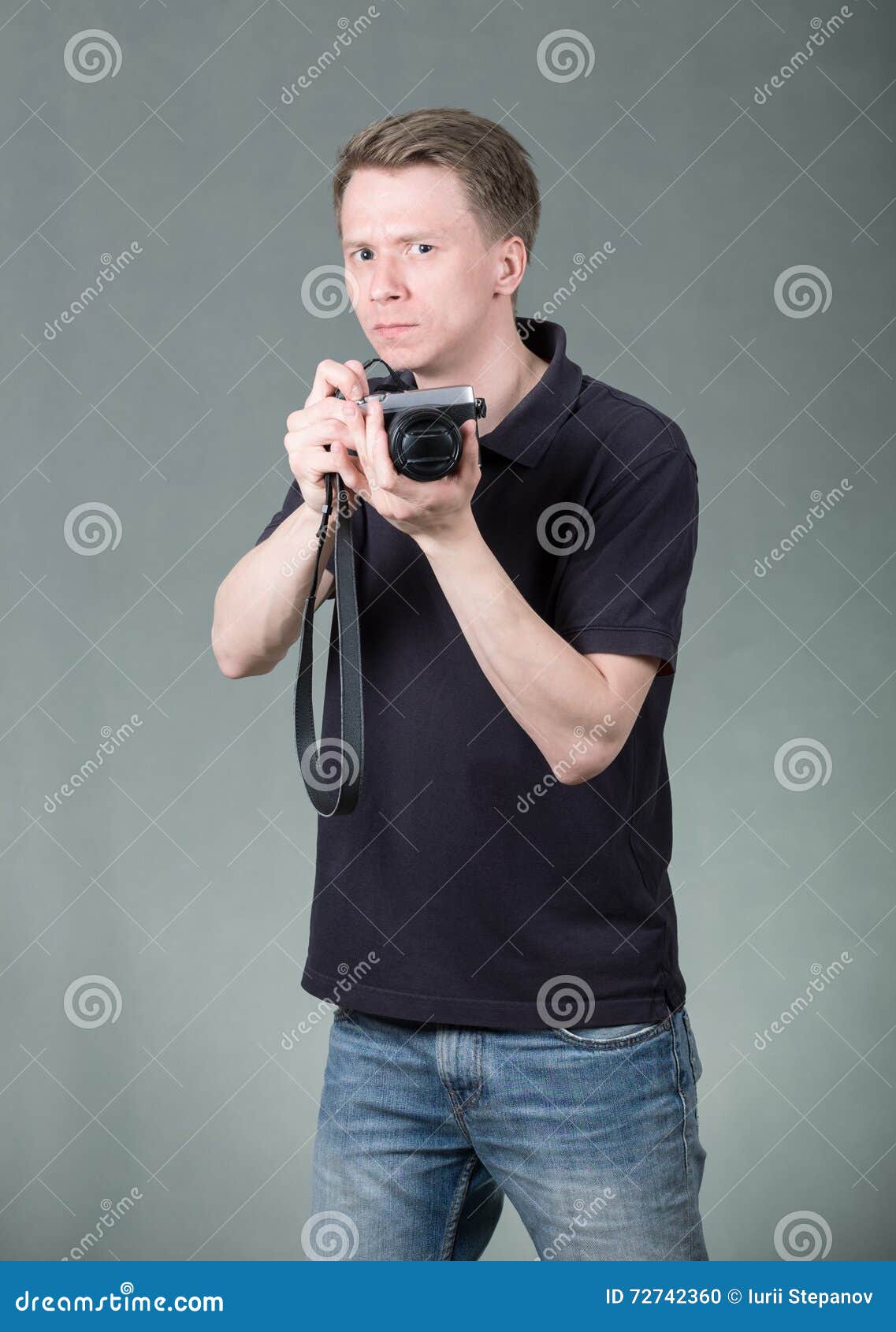 Guy with camera stock photo. Image of people, tourism - 72742360