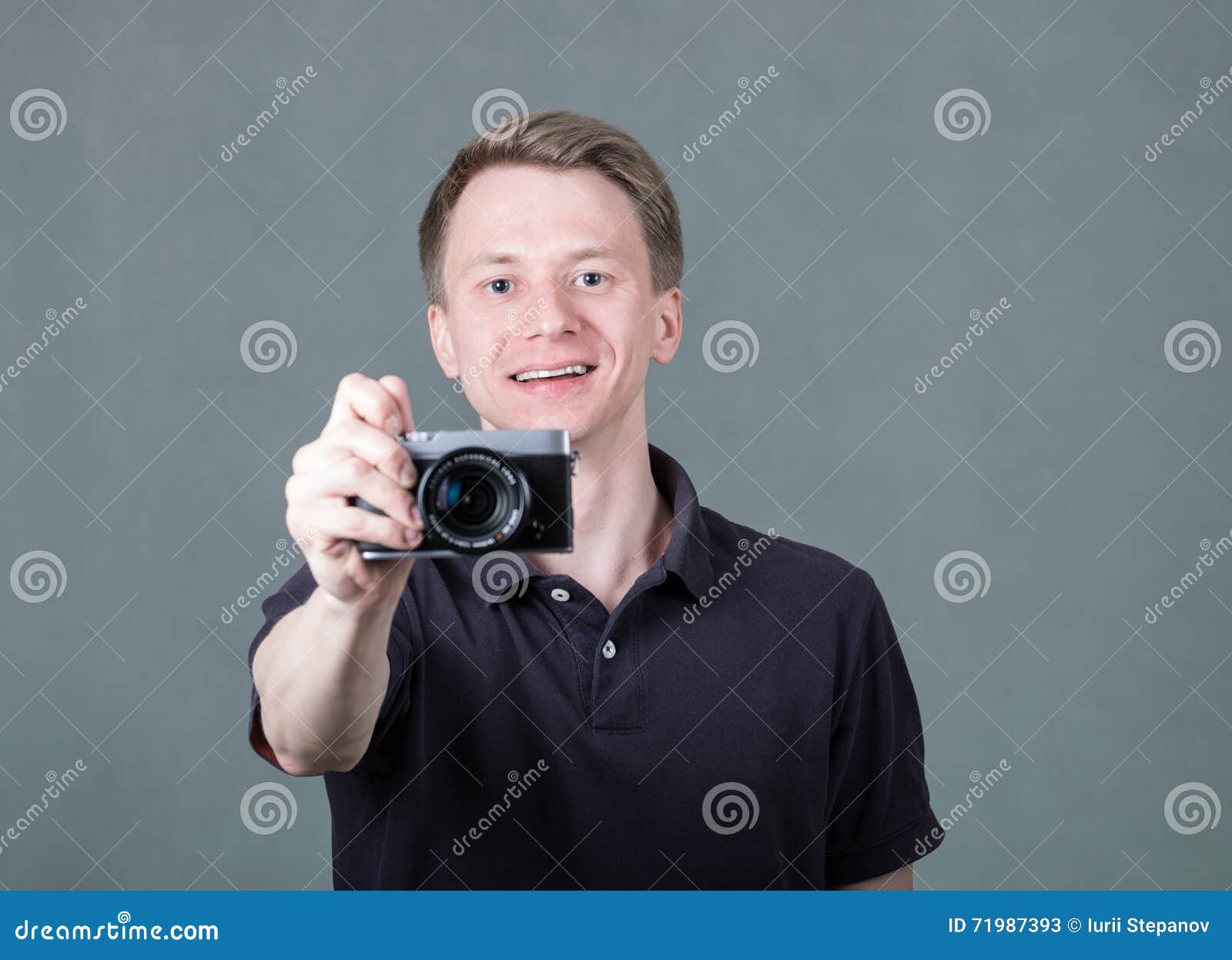 Guy with camera stock image. Image of hobby, model, interest - 71987393