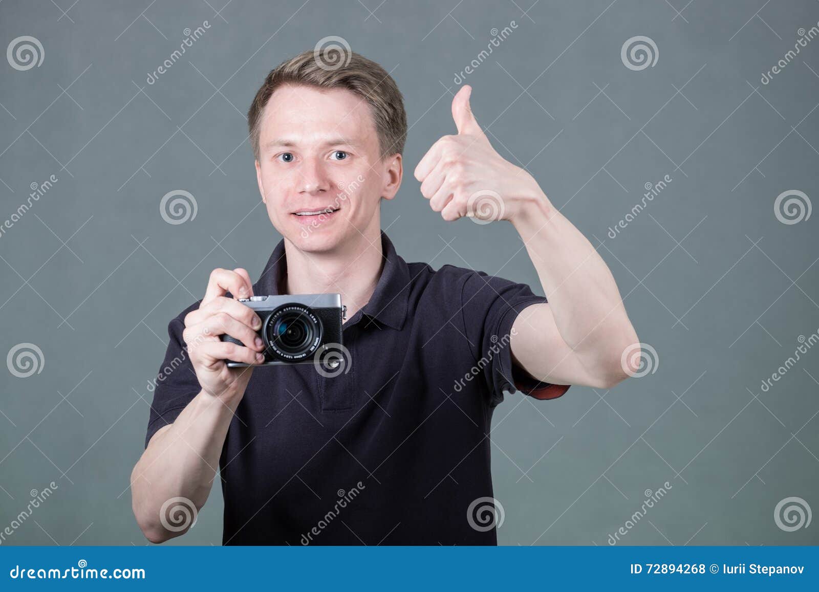 Guy with camera stock photo. Image of people, technology - 72894268