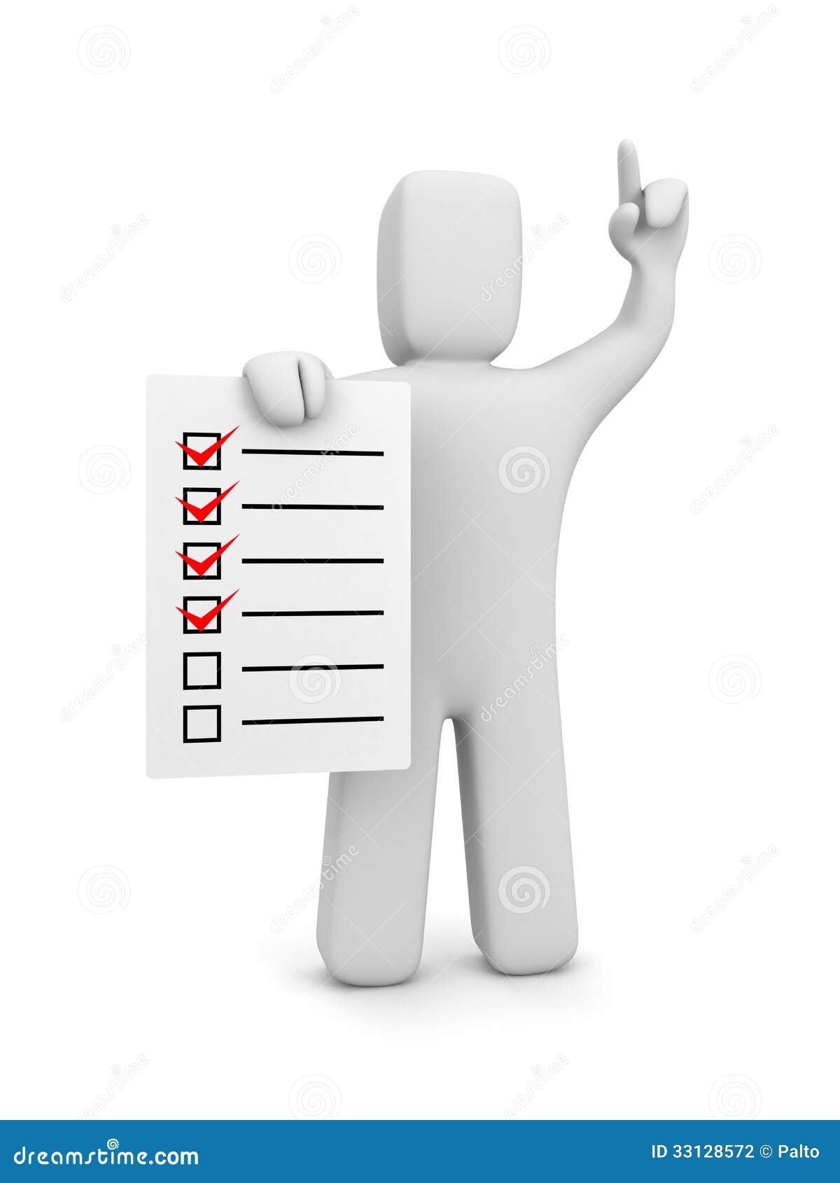 Guy with checklist stock illustration. Illustration of plan - 33128572