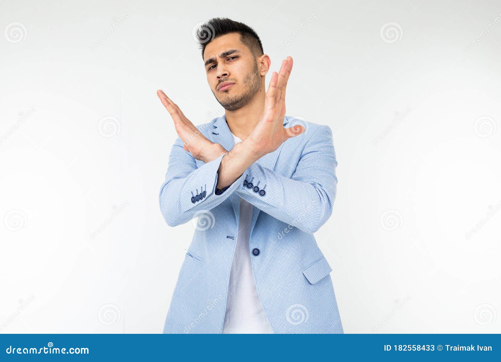 A Guy in a Classic Image Waves His Hands Off Due To Disagreement on a ...