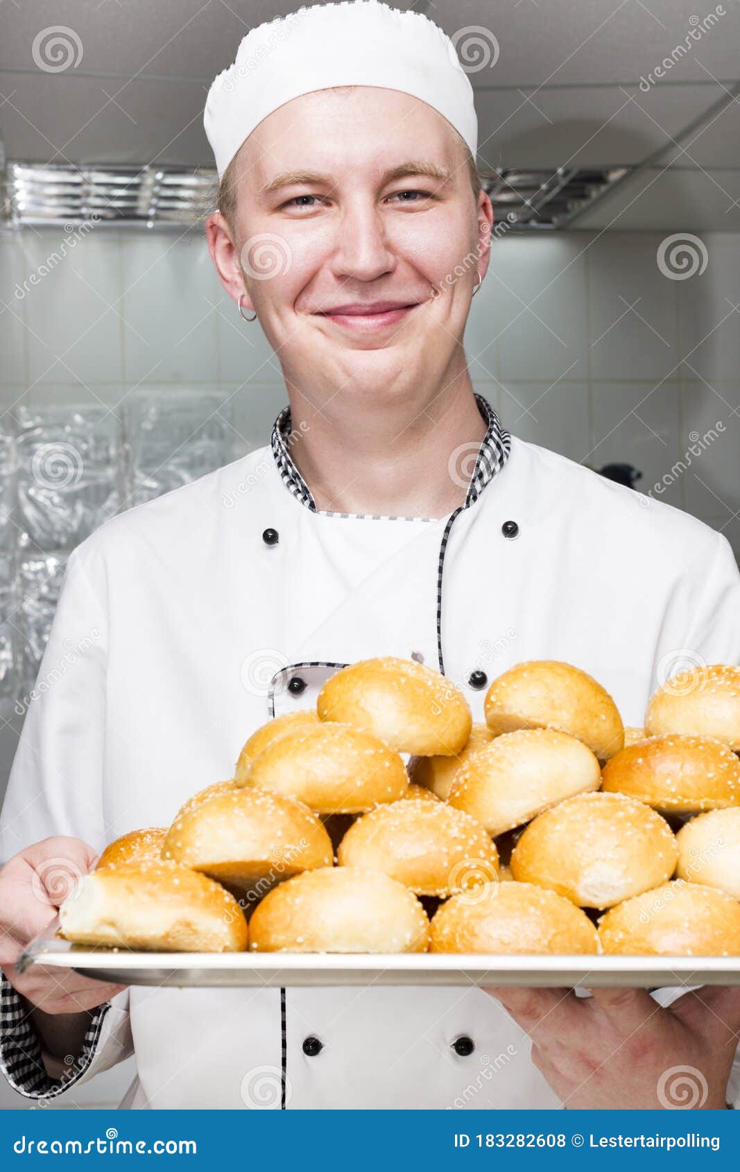 Guy Cook Preparing Delicacies Stock Photo - Image of profession ...