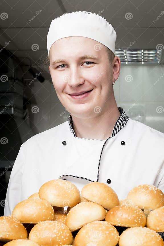 Guy Cook Preparing Delicacies Stock Image - Image of kitchen, aged ...