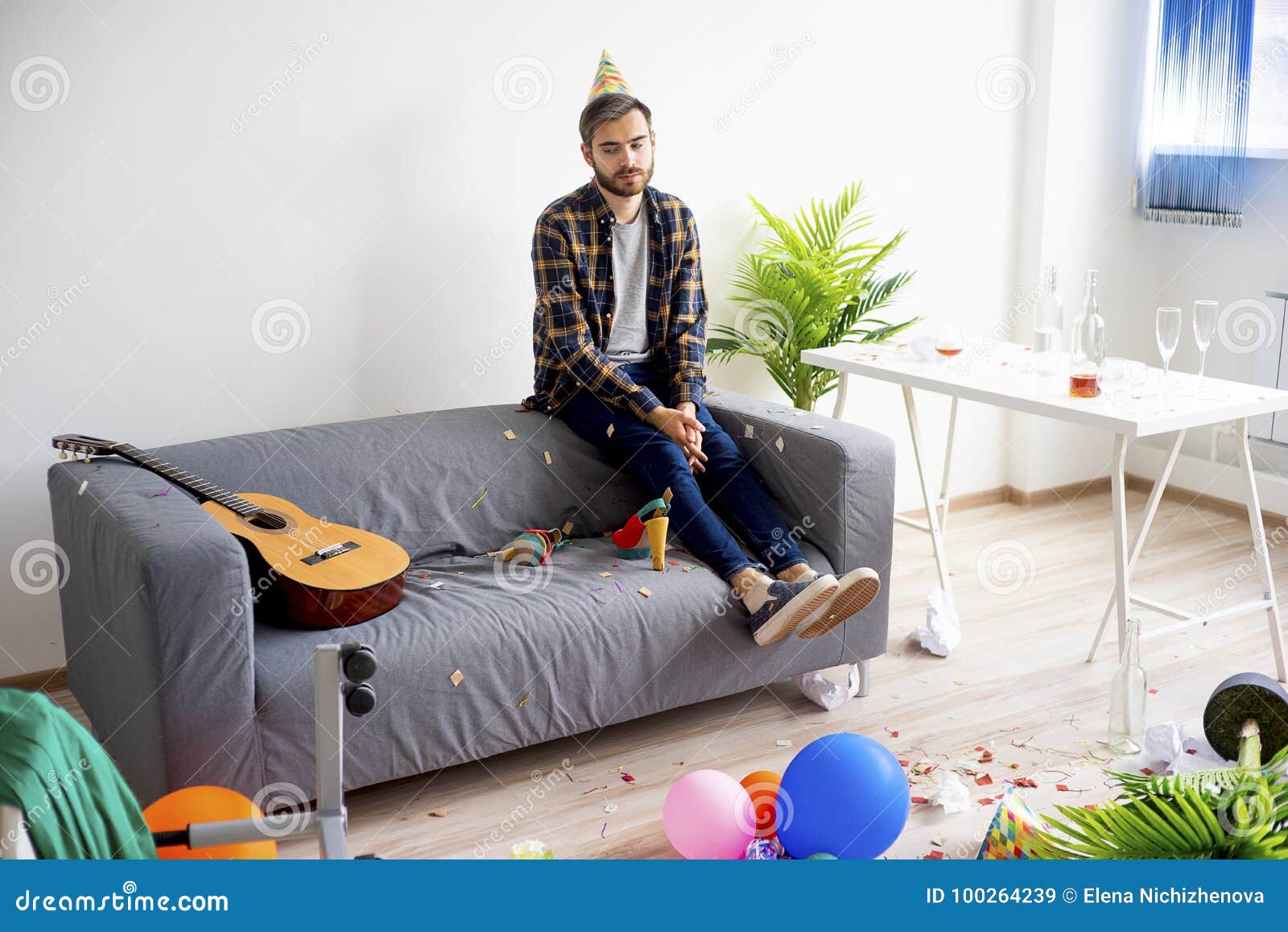 Hangover after a party stock image. Image of hangover - 100264239