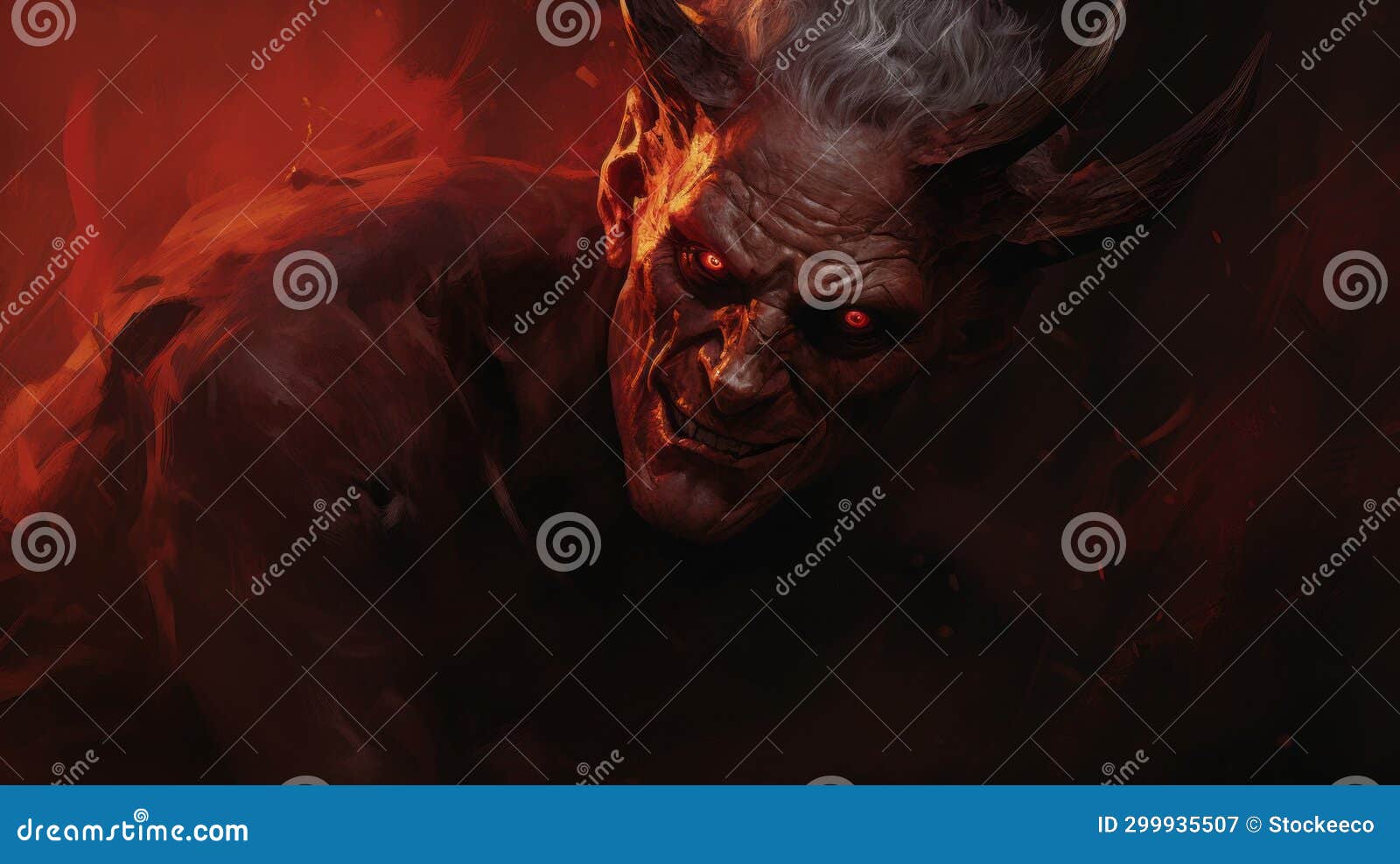 Glowing Red-eyed Demon: Realistic and Hyper-detailed Devilcore ...