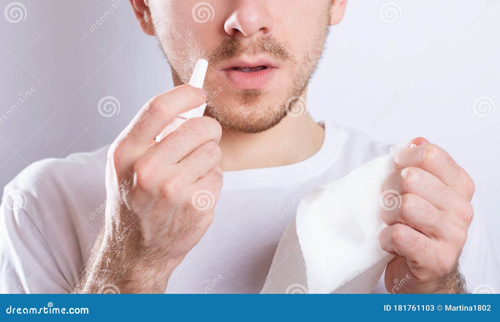 Guy Dripping Nasal Drops in Nose Stock Image - Image of sinusitis ...
