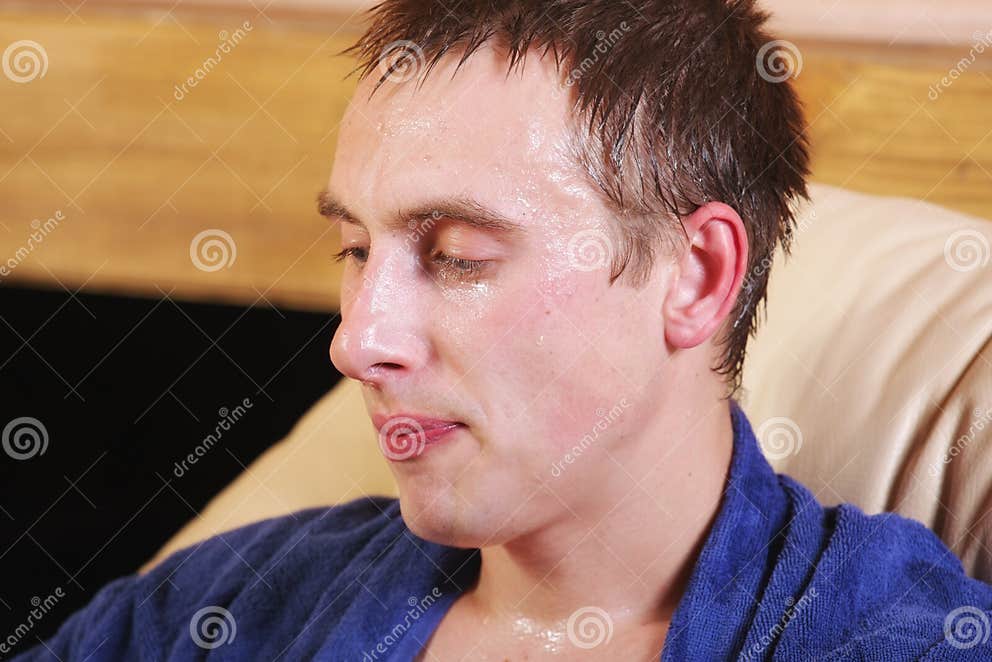 Guy dripping with sweat stock photo. Image of dripping - 14189202