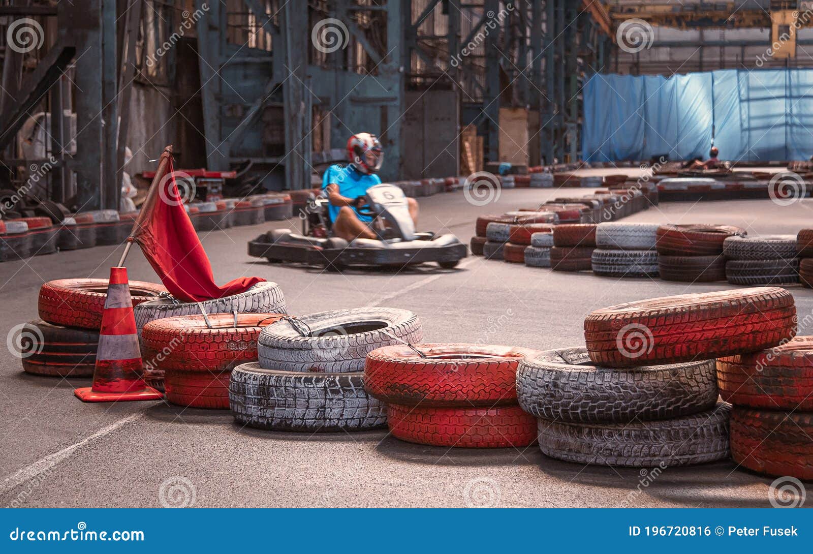 Guy Driving a Fast Kart on an Indoor Track Editorial Photo - Image of ...