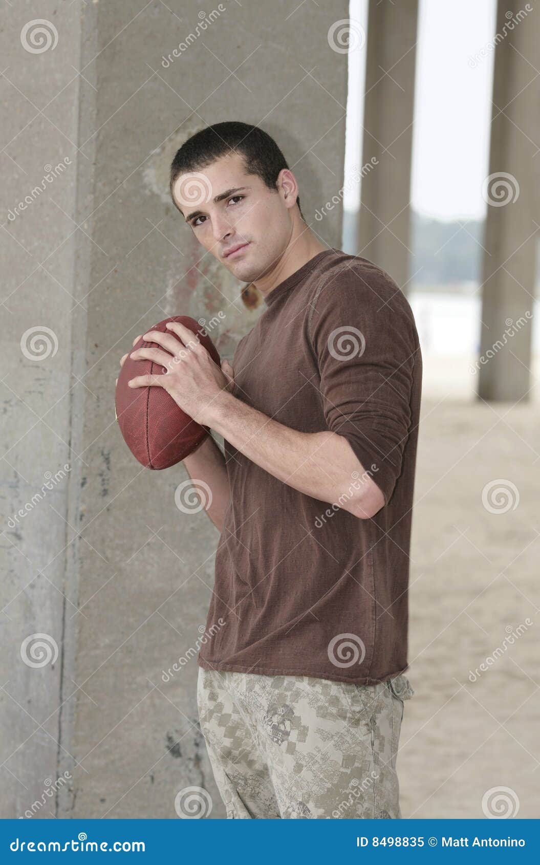 Guy with football stock image. Image of person, people - 8498835