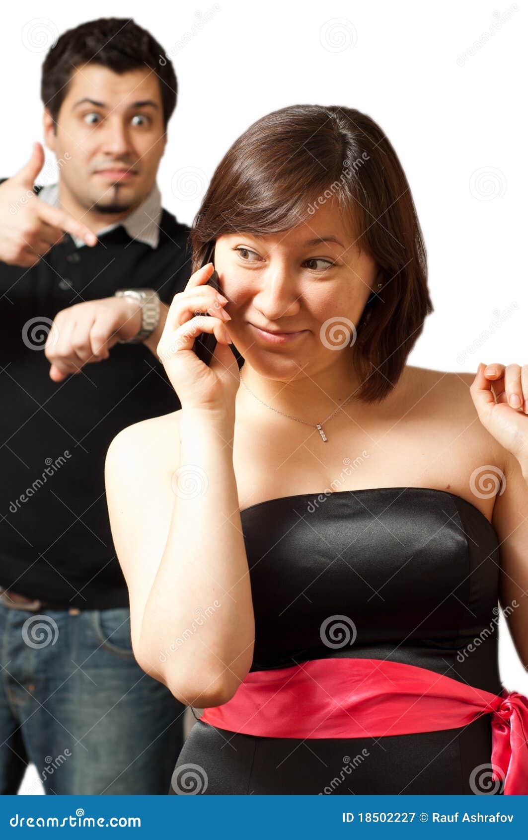 The Guy is Getting Impatient Stock Image - Image of cell, college: 18502227
