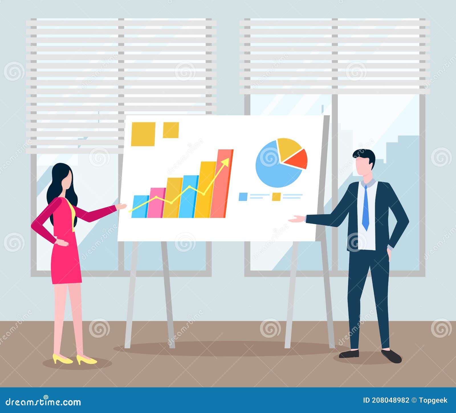 People are Working and Analyzing Information. Staff Points To the ...