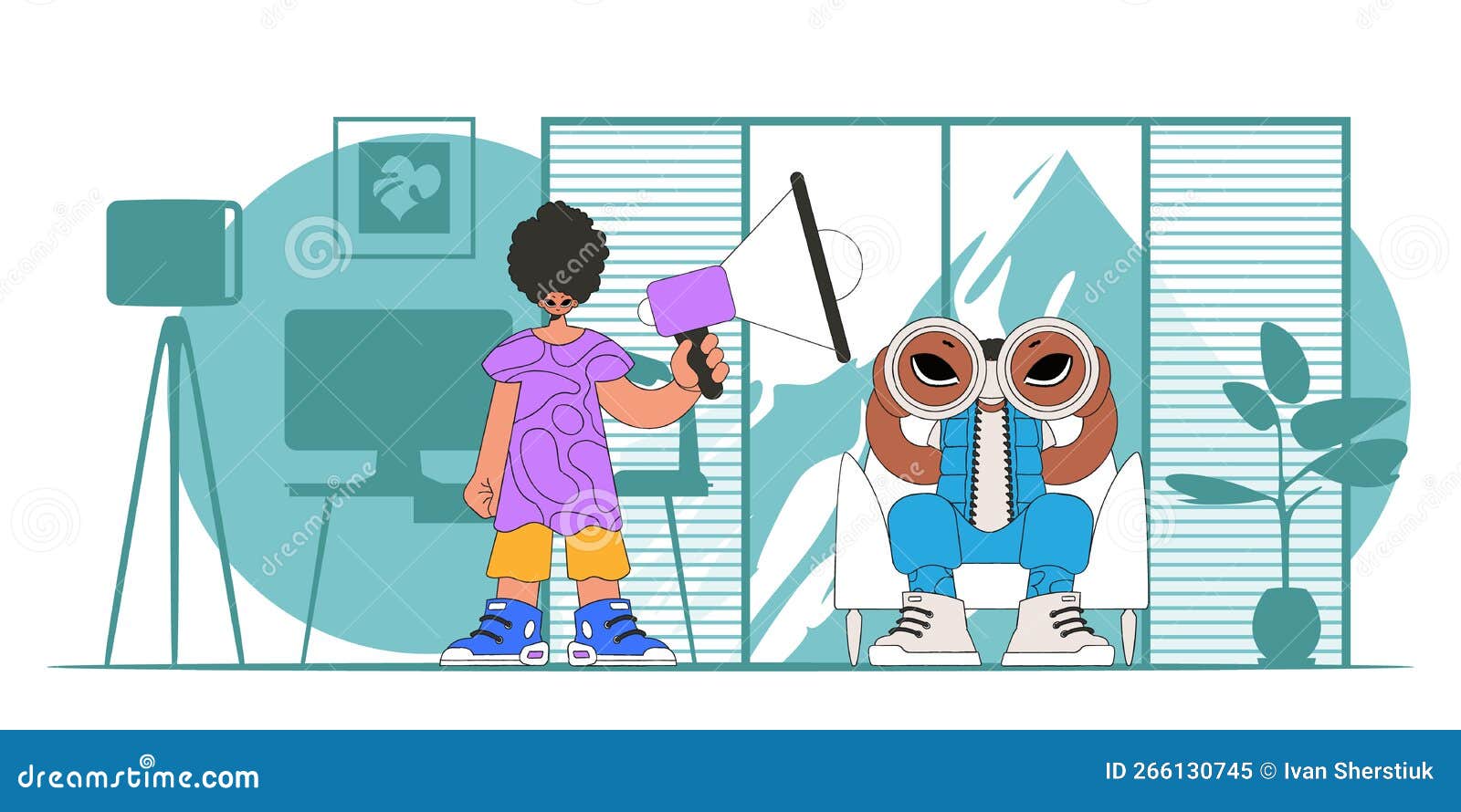 The Guy and the Girl are Workers in the Field of Human Resources. Stock ...