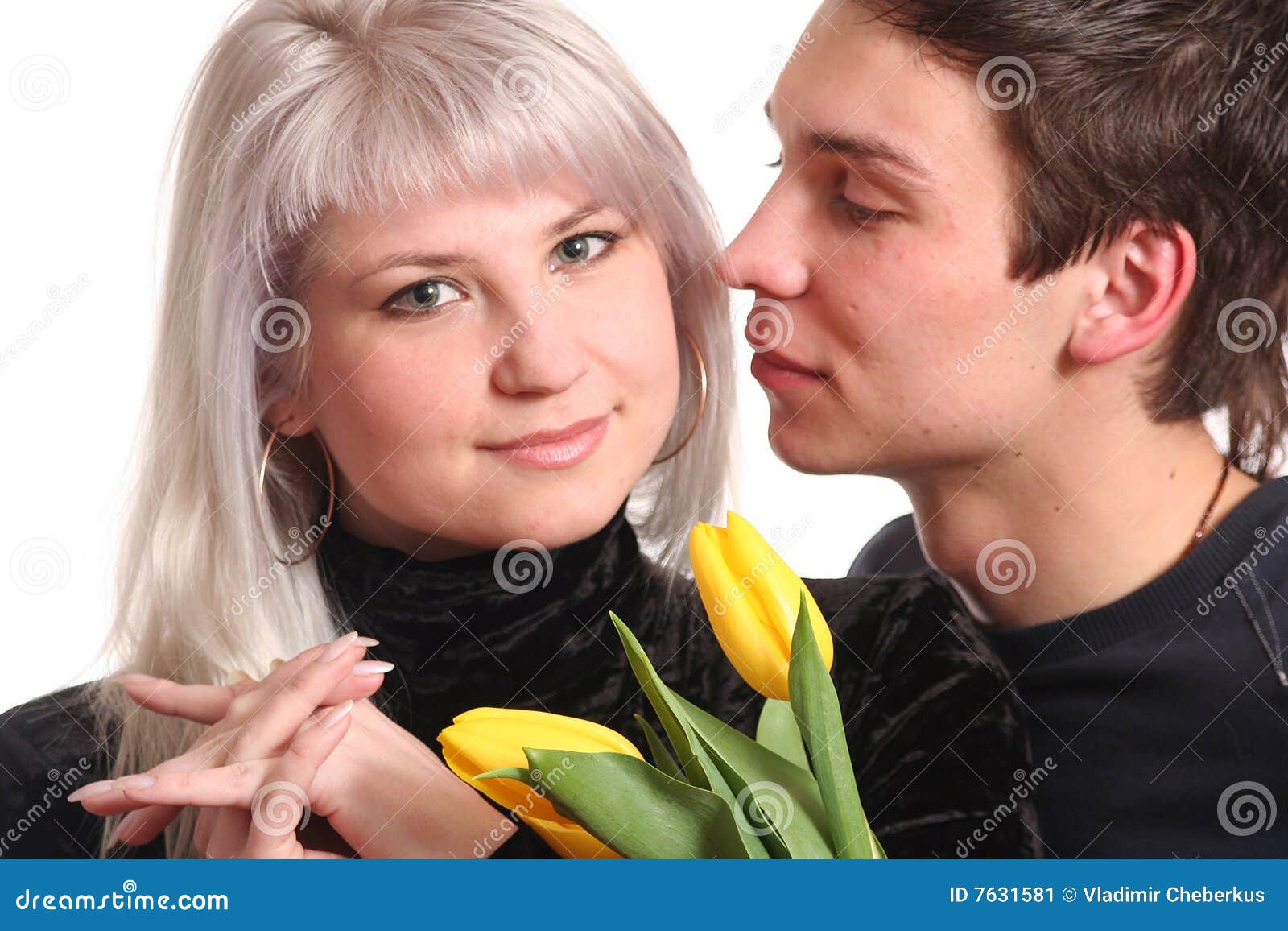 The guy gives stock image. Image of white, bouquet, green - 7631581