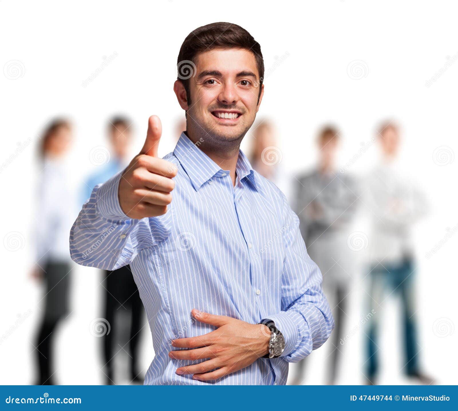 Guy giving thumbs up stock photo. Image of hand, face - 47449744