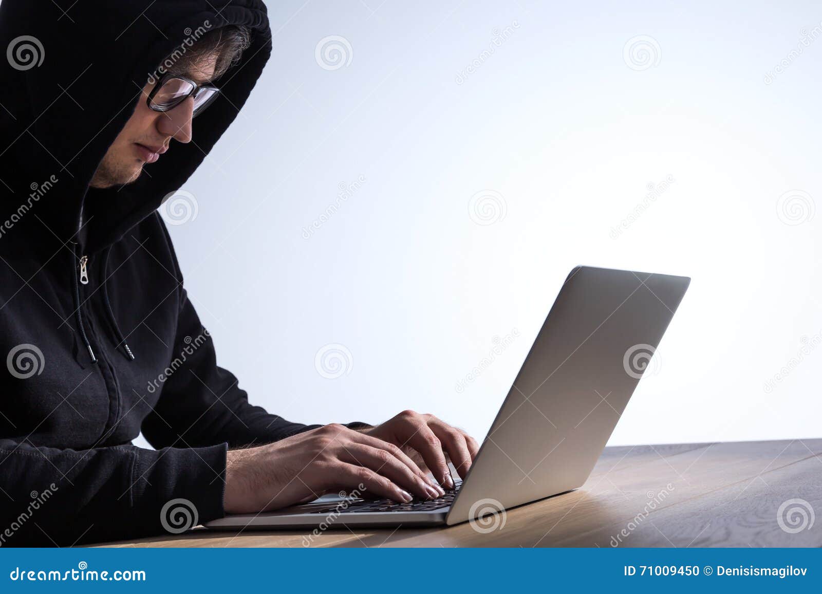 Guy hacking computer stock photo. Image of electronic - 71009450