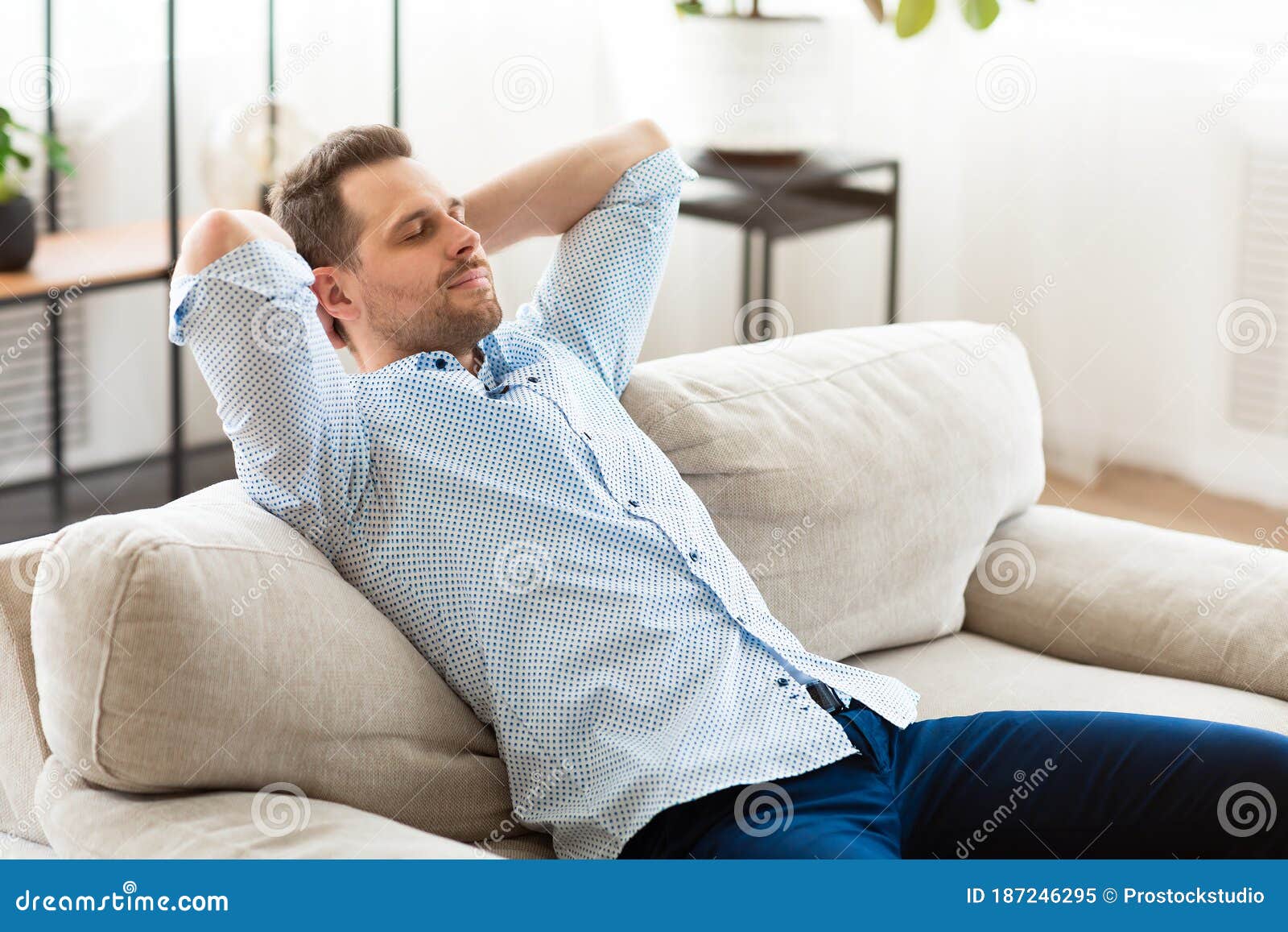 Guy Having Rest at Home on the Weekend Stock Image - Image of lifestyle ...