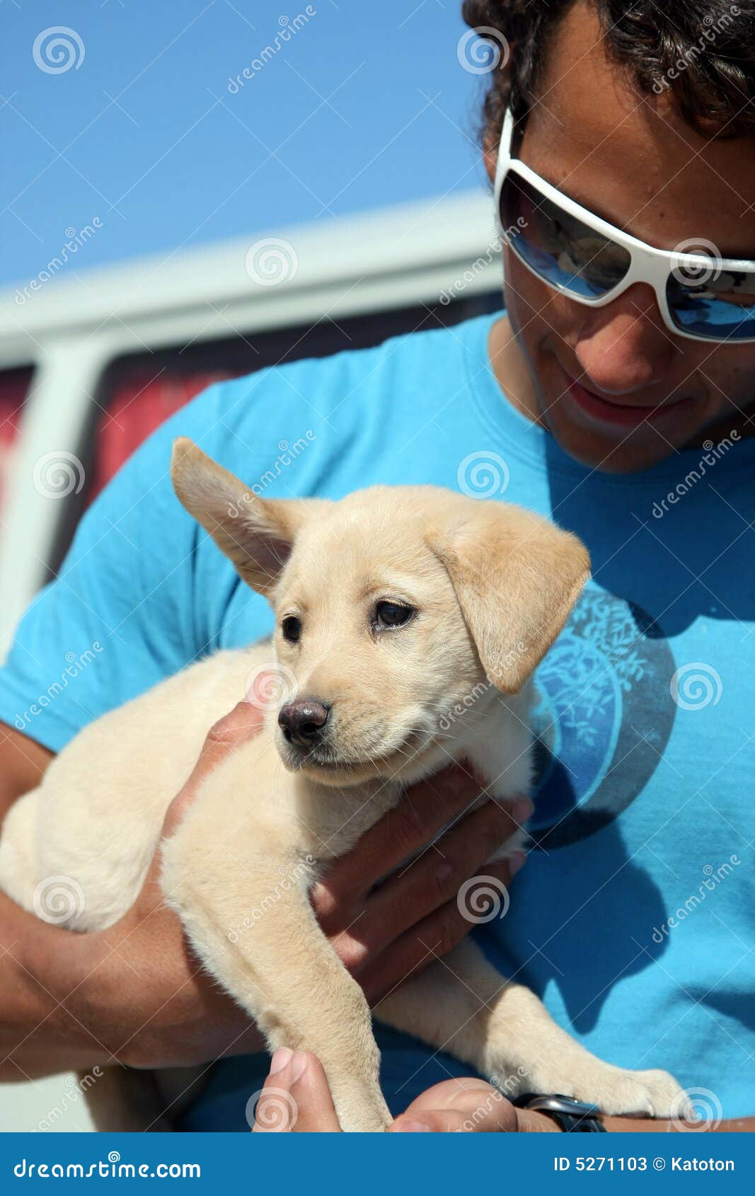 Guy And His Dog Picture. Image: 5271103