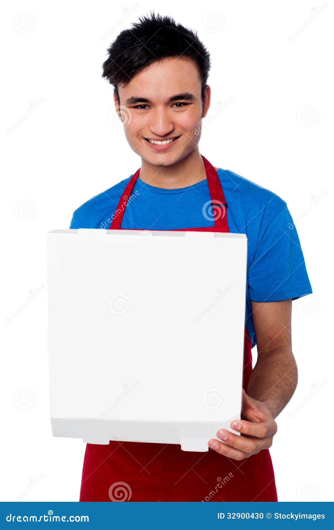 Guy Holding an Open Pizza Box Stock Photo - Image of fresh, presentable ...