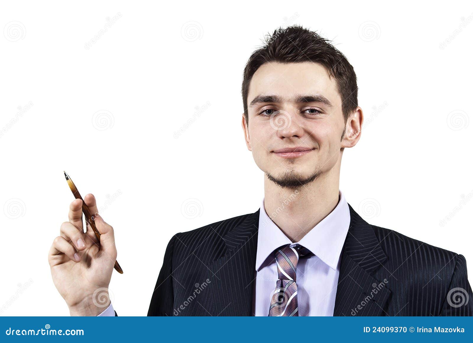 A guy holding a pen stock photo. Image of person, happy - 24099370