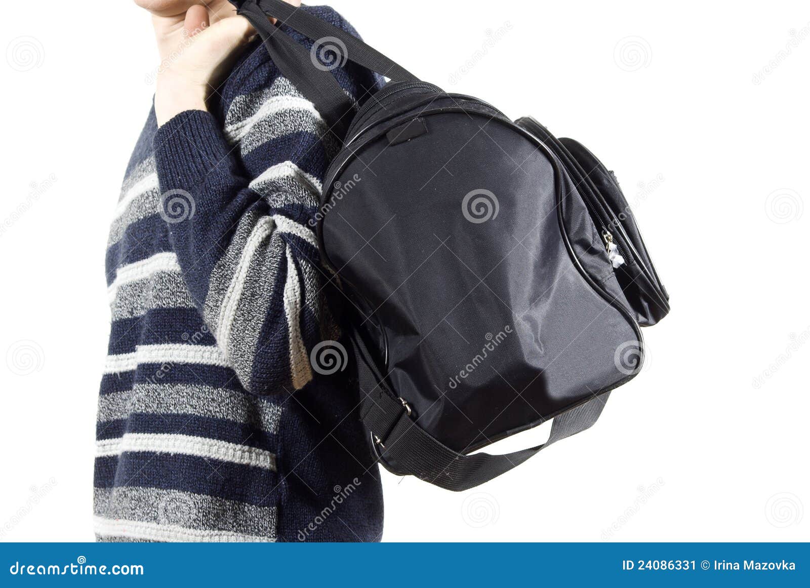 The Guy Holds the Heavy Bag Stock Image - Image of carry, hiking: 24086331