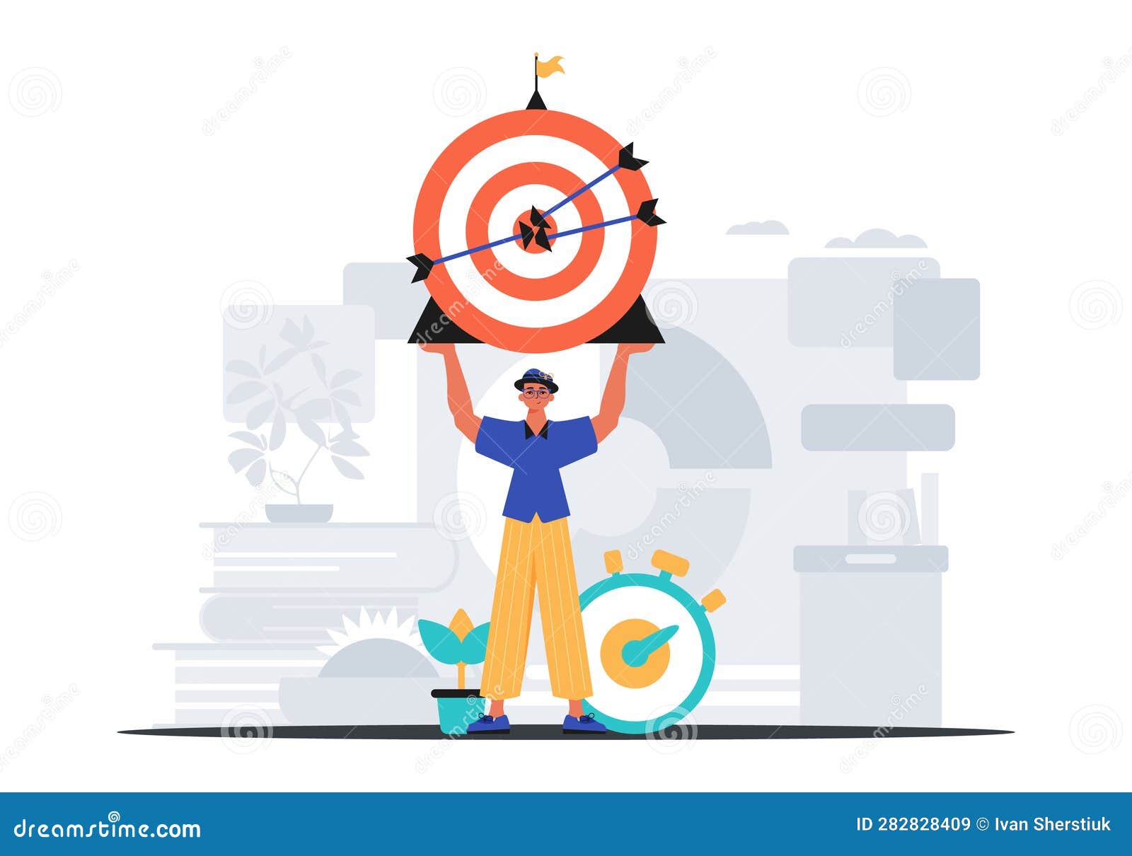 The Guy Holds in His Handwrite a Devour with Arrow that Hit the Digest ...