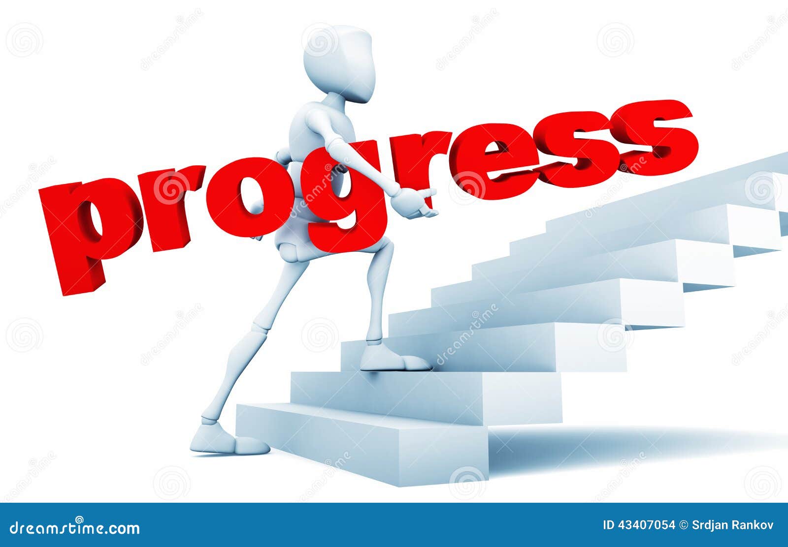 Guy Holds Progress in Their Hands Stock Illustration - Illustration of ...