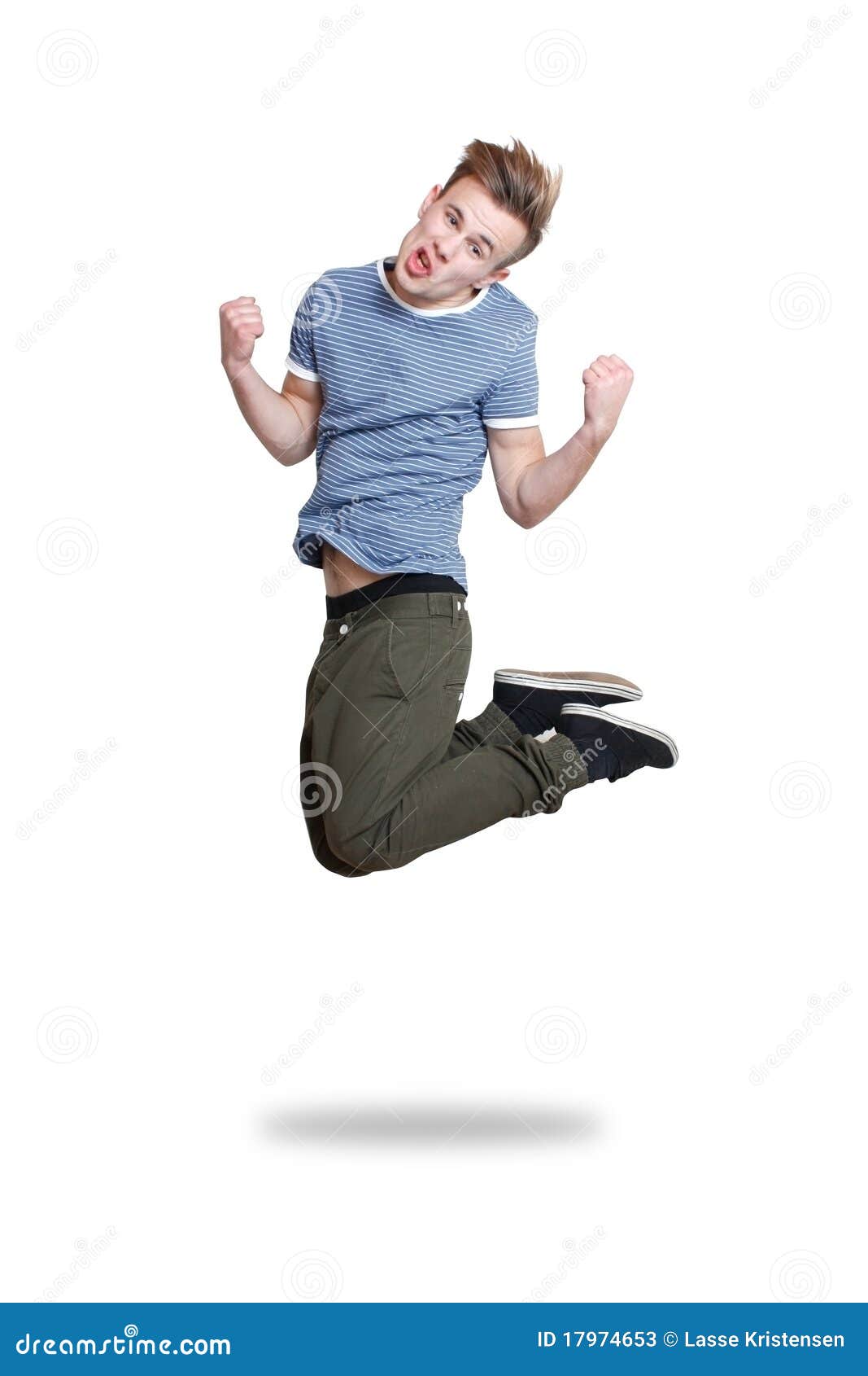 Guy jumping stock image. Image of portrait, isolated - 17974653
