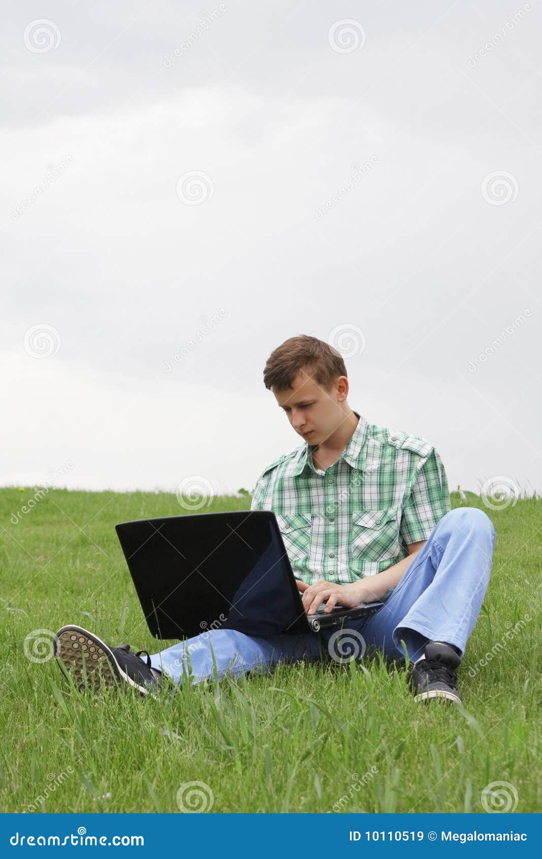 Guy with laptop stock image. Image of fellow, notebook - 10110519