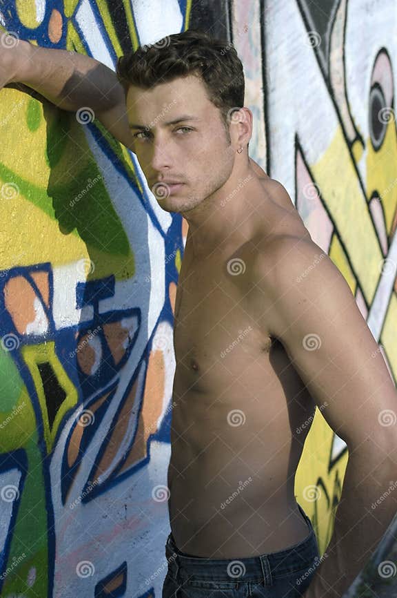 Guy leaning wall stock image. Image of laugh, eyes, fashion - 3144765