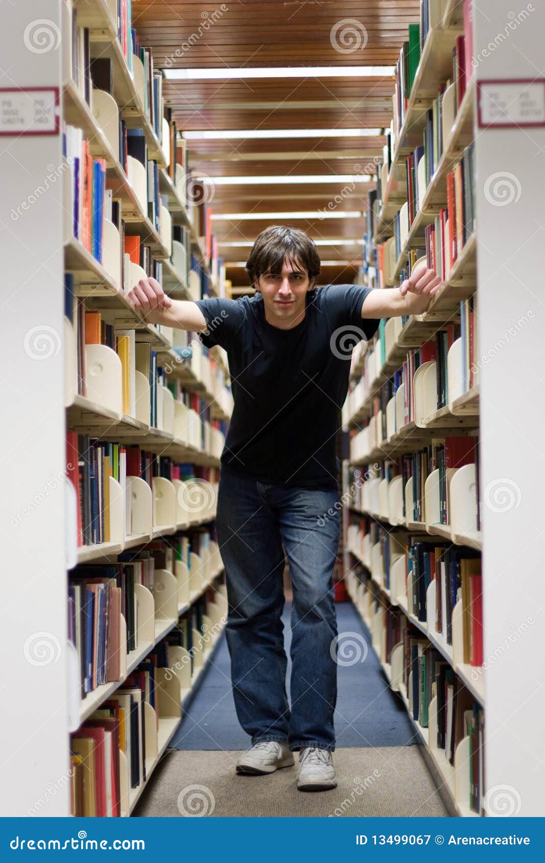 Guy at the Library stock image. Image of learn, literacy - 13499067