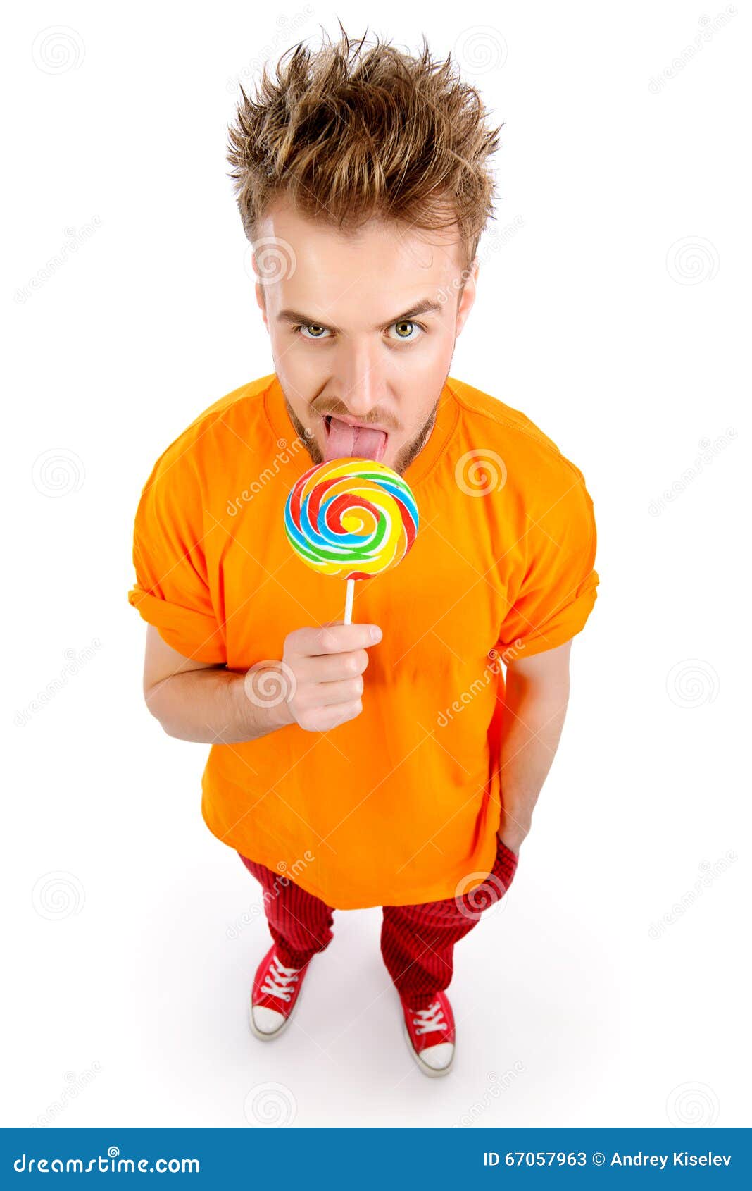 Guy with lollipop stock image. Image of isolated, male - 67057963