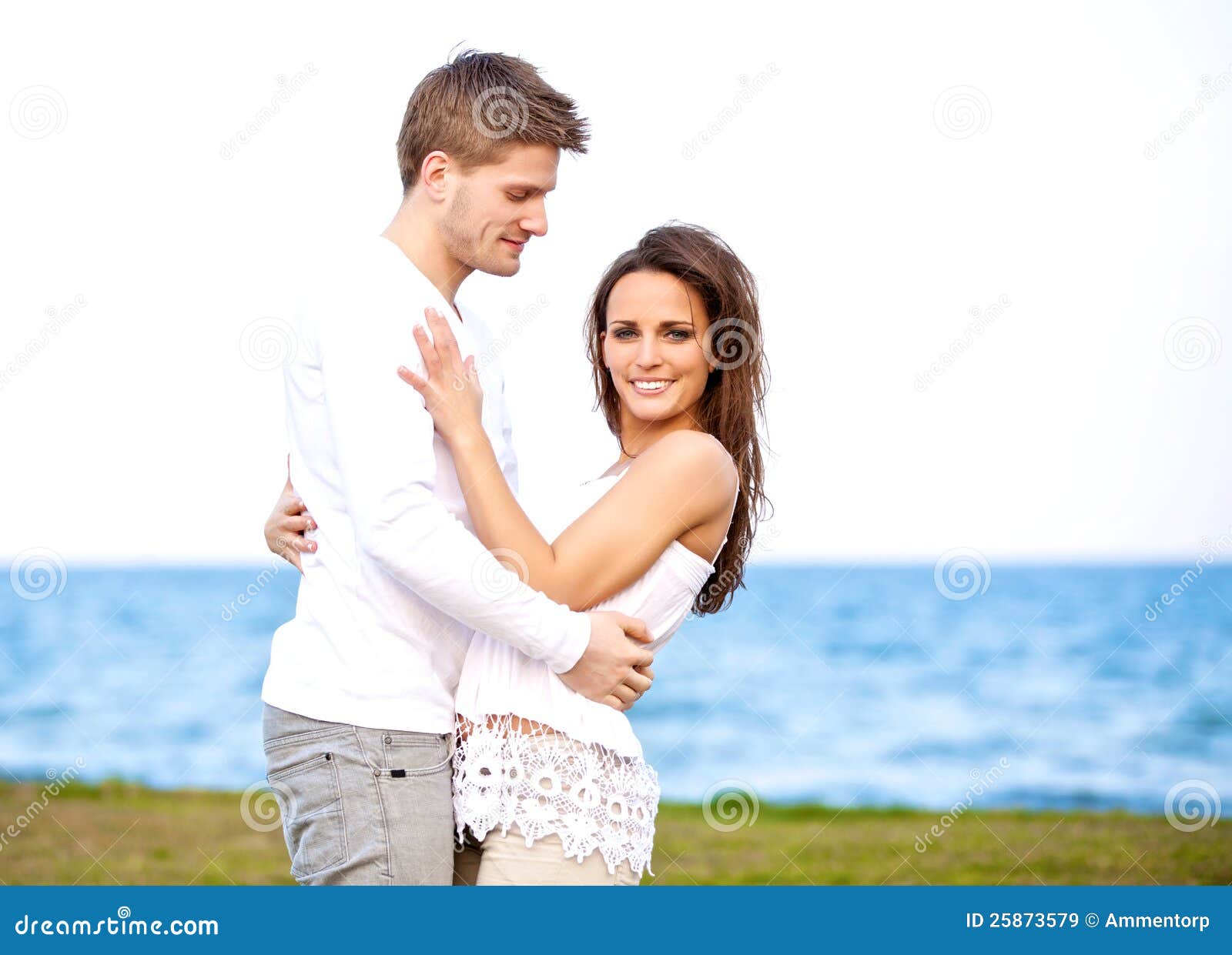 Guy Looking Affectionately at His Girlfriend Stock Image - Image of ...
