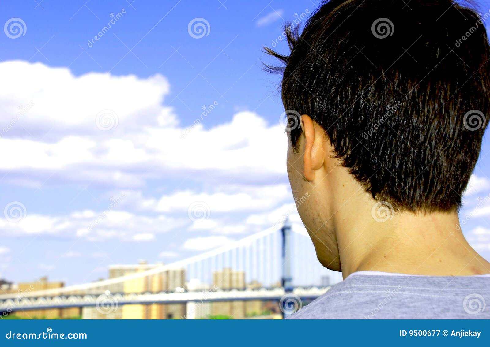 Guy Looking Out stock image. Image of distance, skies - 9500677