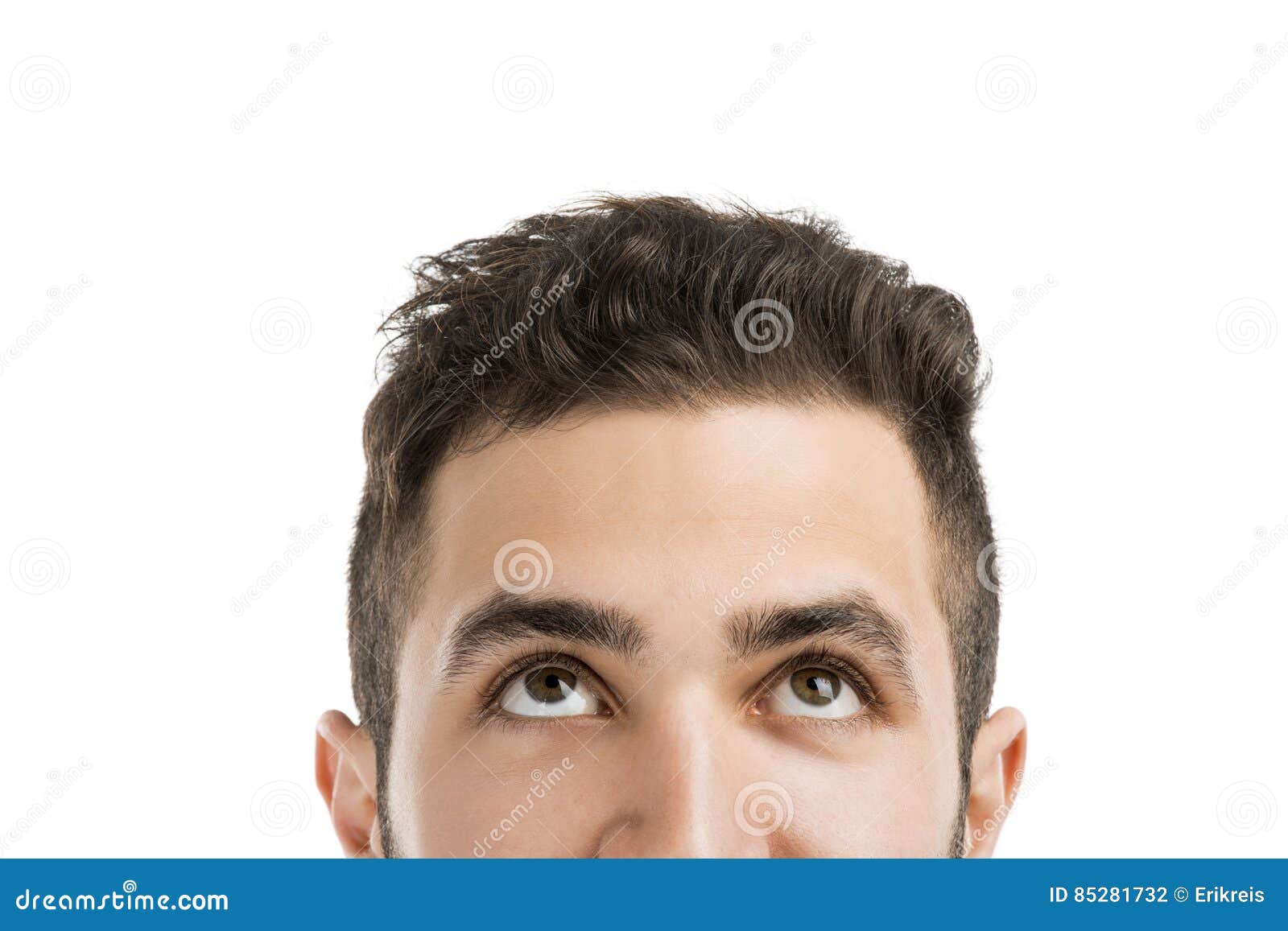 Guy looking up stock photo. Image of caucasian, studio - 85281732